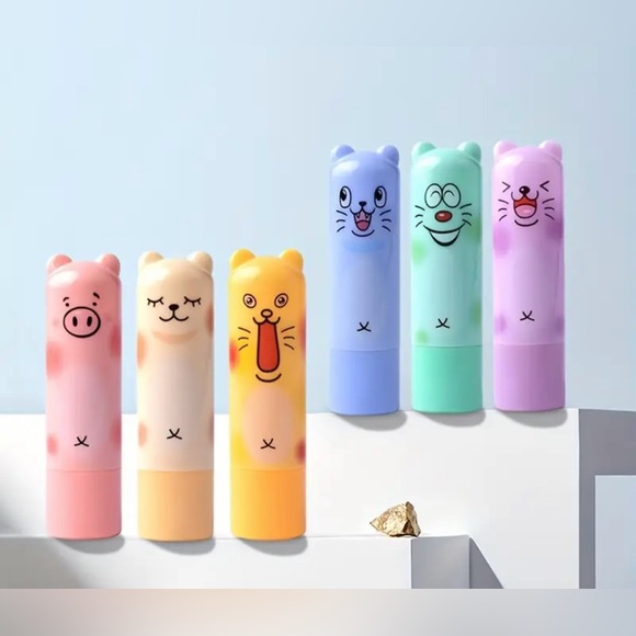 Makeup | Nwt Set Of 6 Cute Animal Lip Balm Set | Poshmark